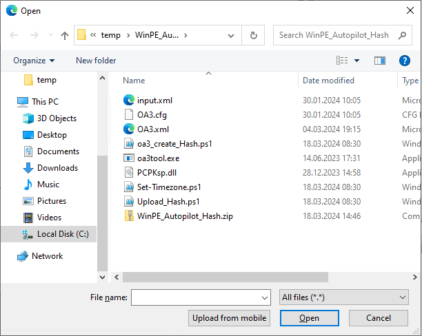 How to silently create an Autopilot Hardware Hash in WinPE and upload ...